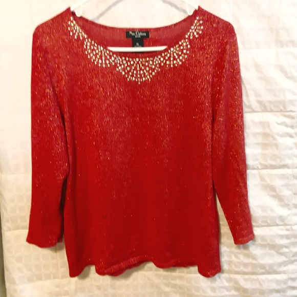 Nue Options | Sweaters | Nue Options Sweater Petite Large Tomato Red ...